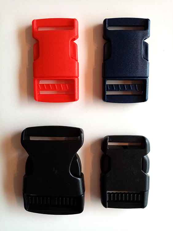 Plastic rucksack buckle (black, navy, red) - Sew Irish