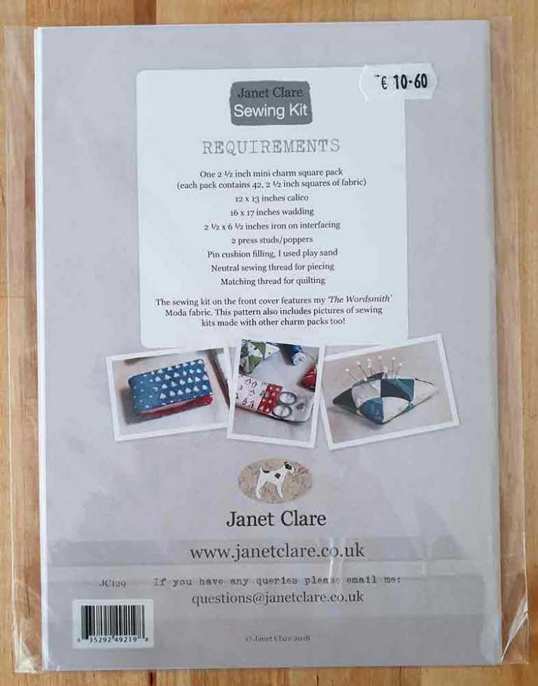 Janet Clare quilt pattern: Sewing Kit - Sew Irish